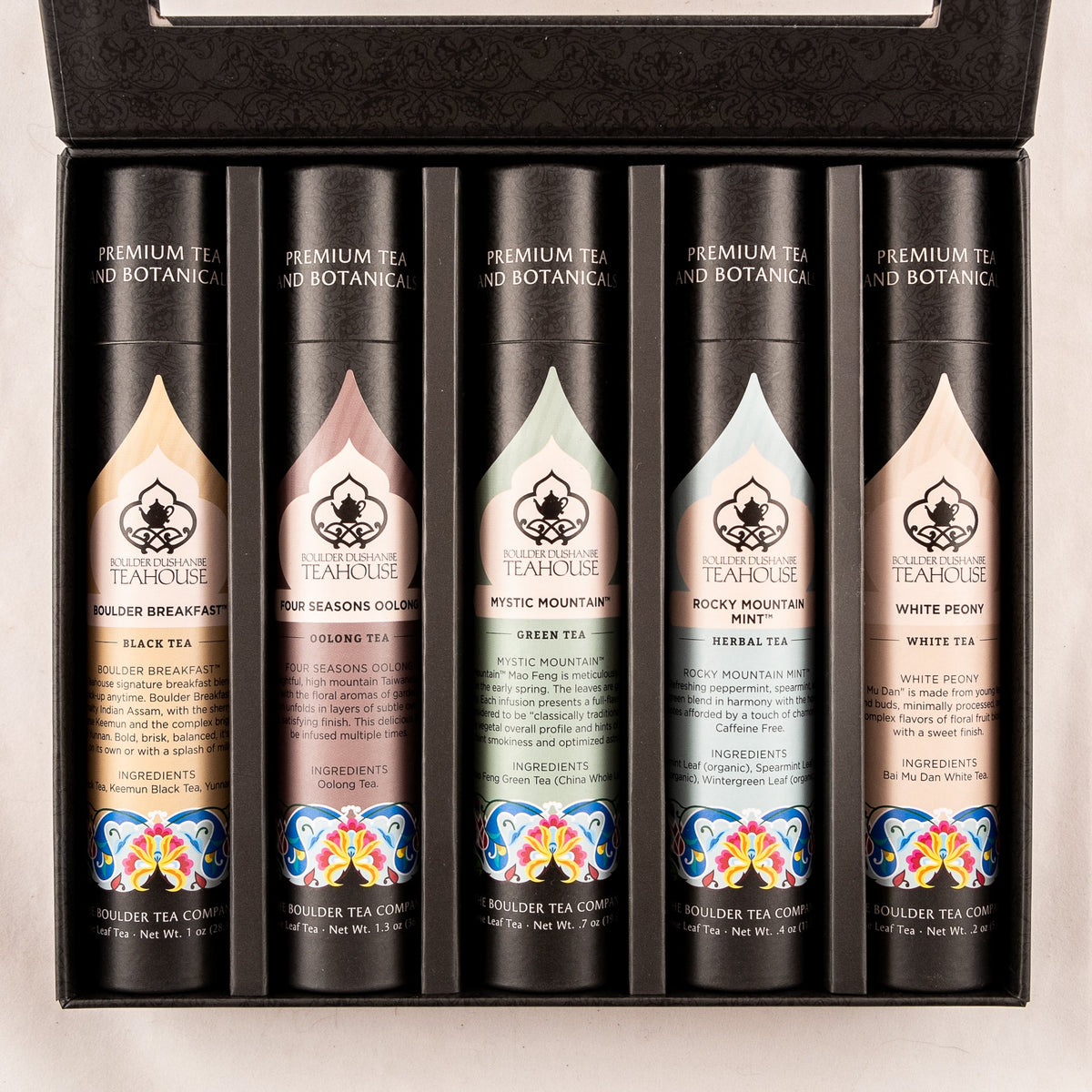 Tea Sampler Set of 5 Teas- Wholesale – The Boulder Tea Company