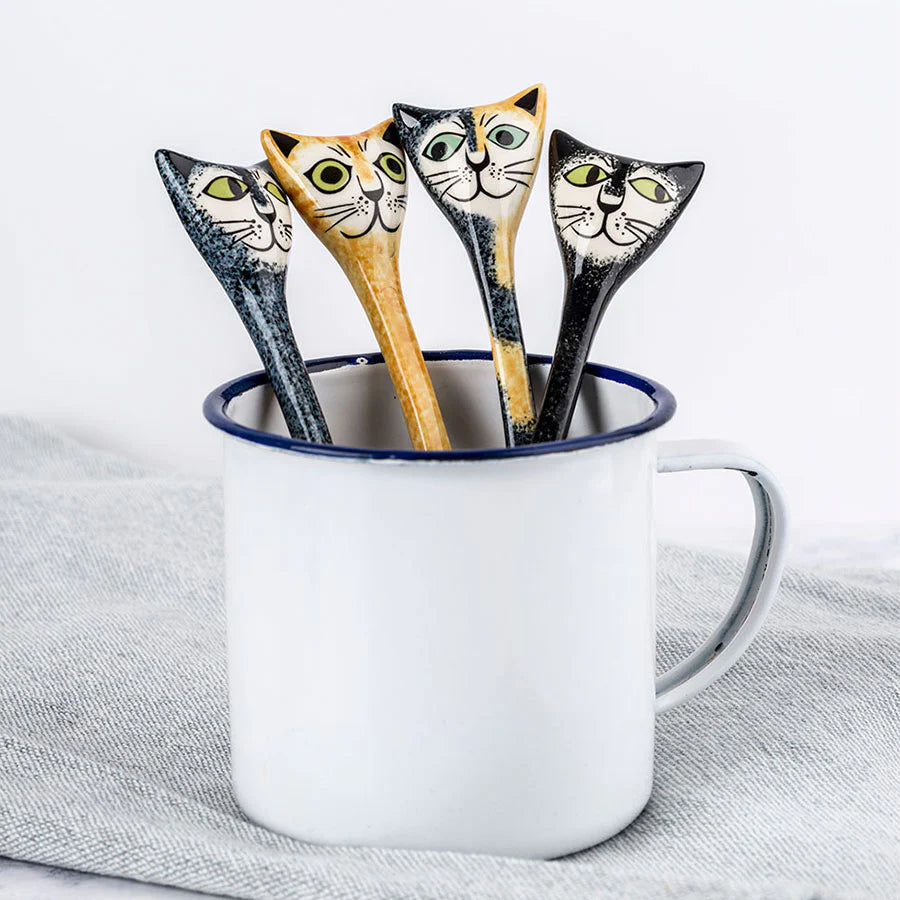 Handmade Ceramic Cat Spoons – The Boulder Tea Company
